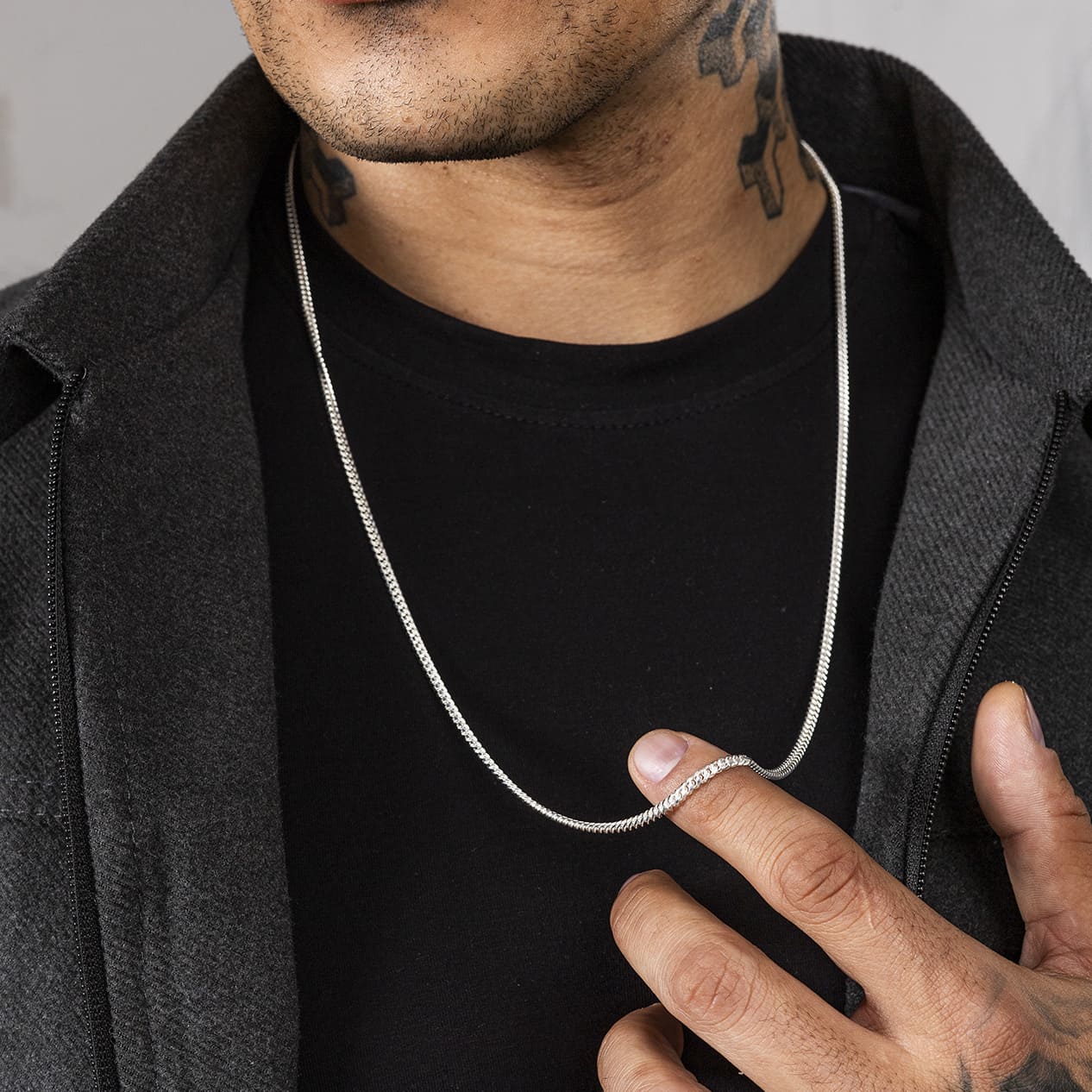 Corrente 3mm Cubana 70cm | El Patron Platas